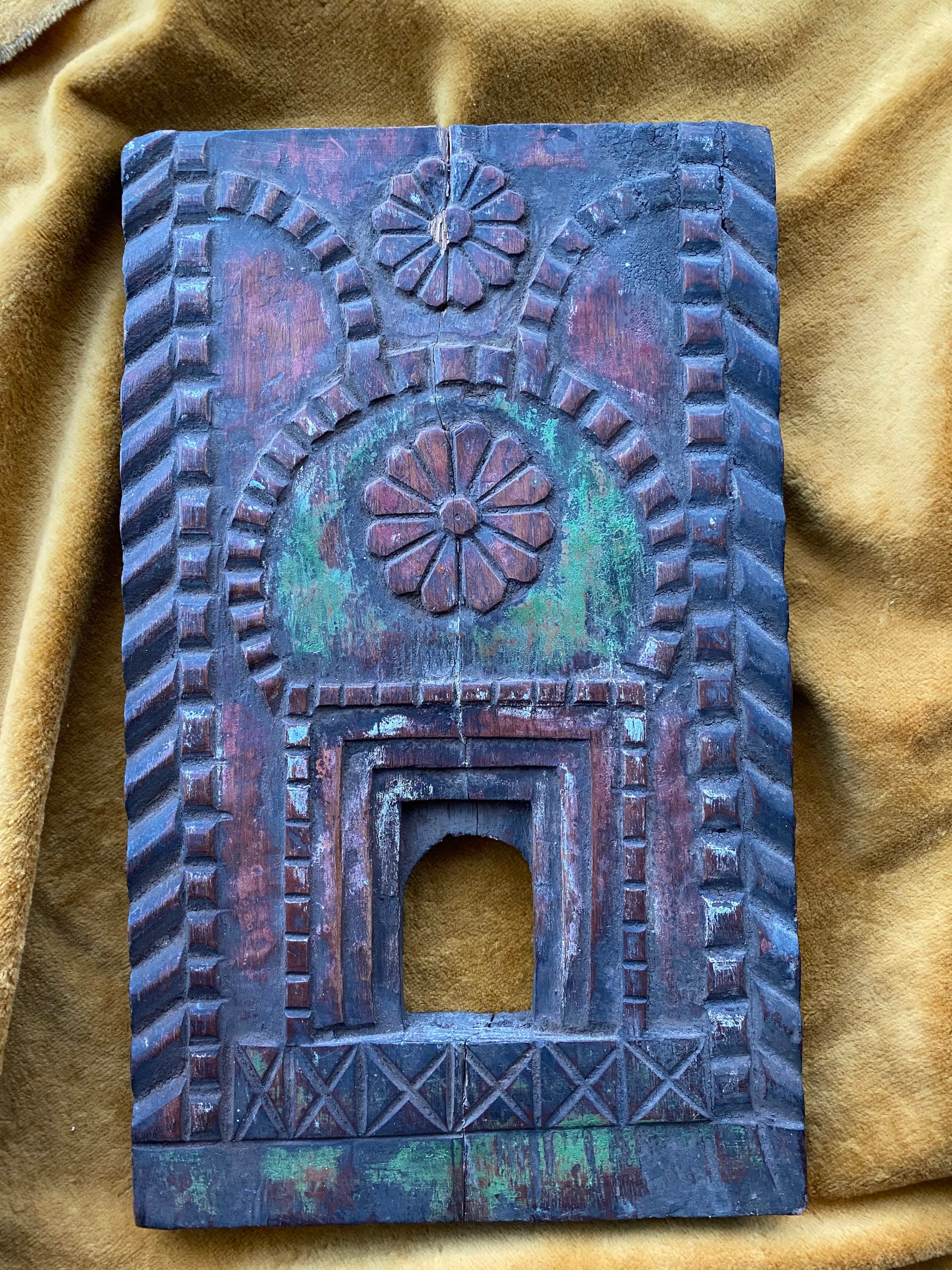 Vintage Carved Wooden House Shrine Frame From India - Etsy