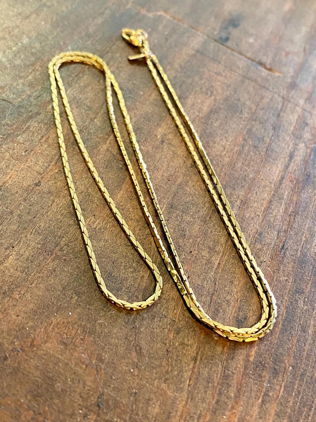 Vintage Monet Gold Plated Chain Necklace - Etsy