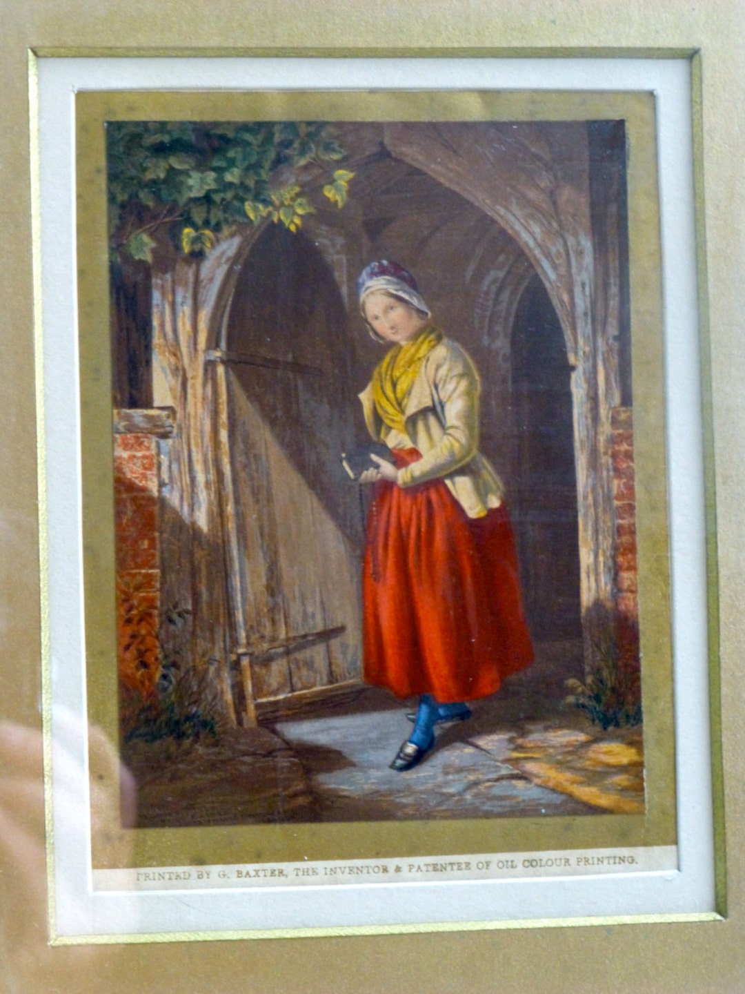 Antique Baxter Print: 'returning for Prayer' in Rosewood Frame ...