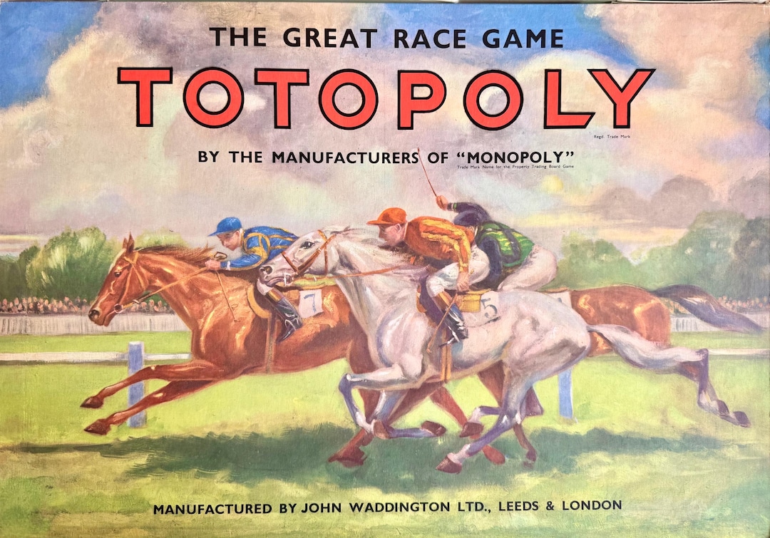 Totopoly - Vintage Board Game- Horse Racing - Etsy