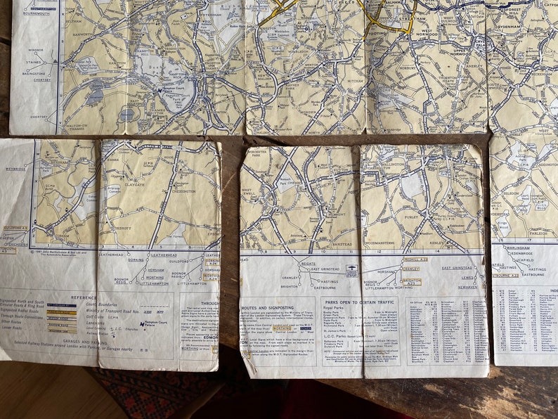 London Map AA London & West End Route Maps 1962 - Etsy UK