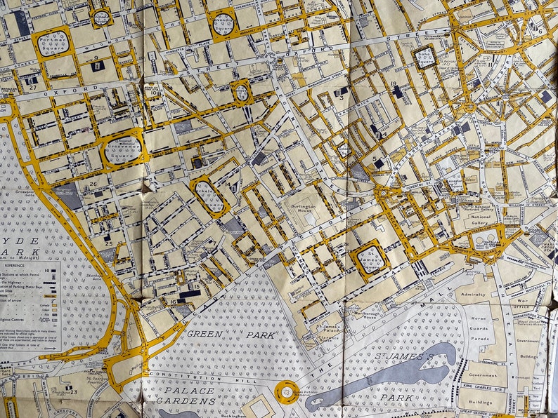 London Map AA London & West End Route Maps 1962 - Etsy UK