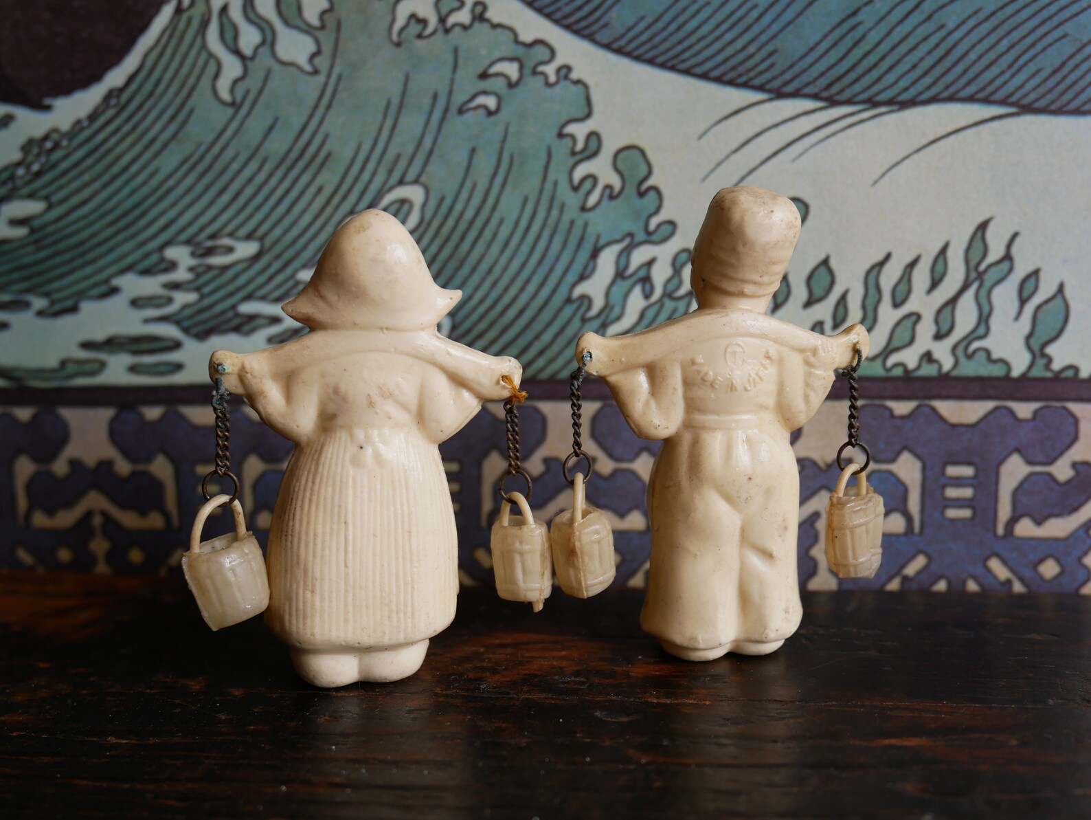 Pair of Dutch Water Carrying Figures From Japan C.1920s - Etsy