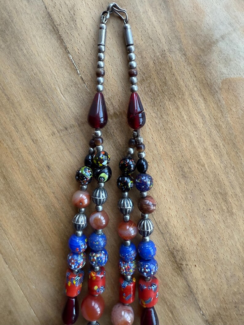 Vintage Double String Chunky Beads - 29cm - Etsy