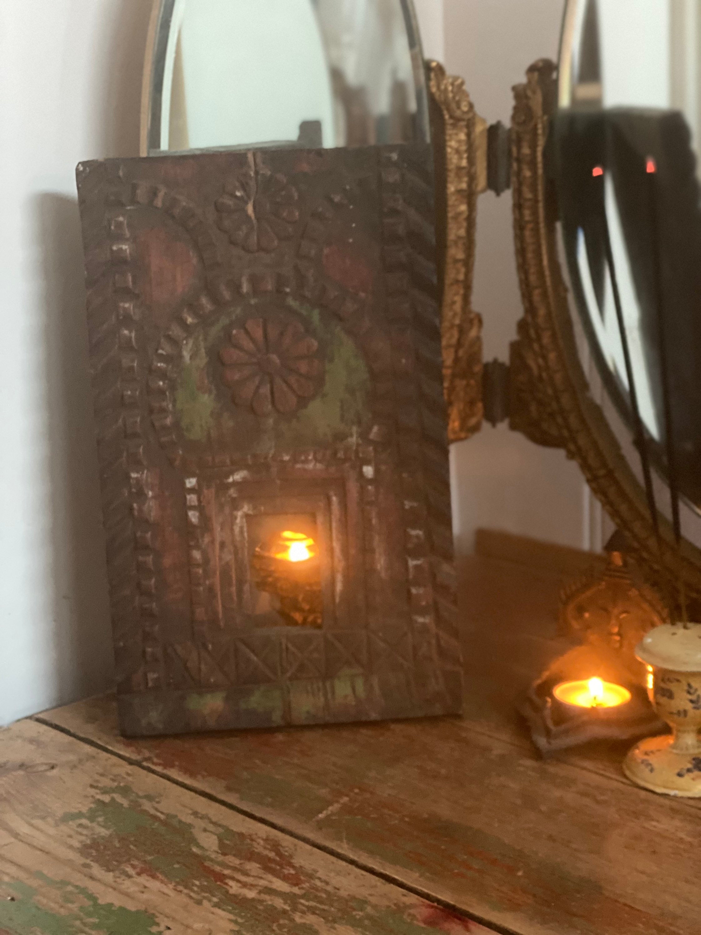 Vintage Carved Wooden House Shrine Frame From India - Etsy