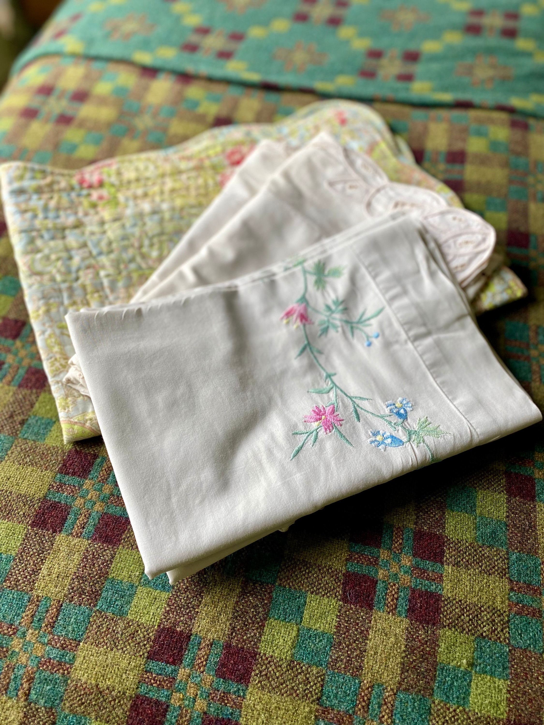 Vintage Mismatched Cotton Pillow Case Bundle of 5 - Etsy
