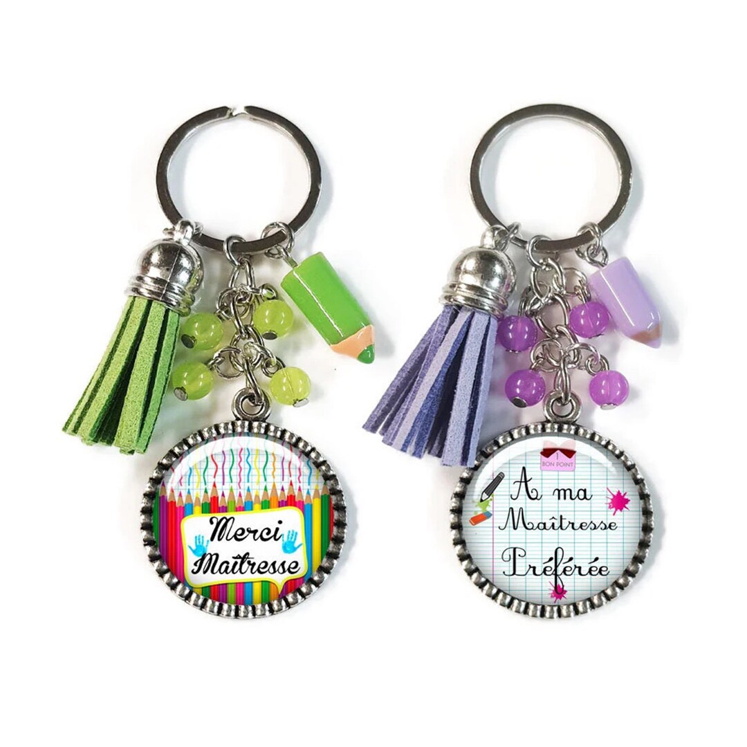 Teacher Key Ring Teacher Theme Gift Thank You Teacher a Teacher Who ...