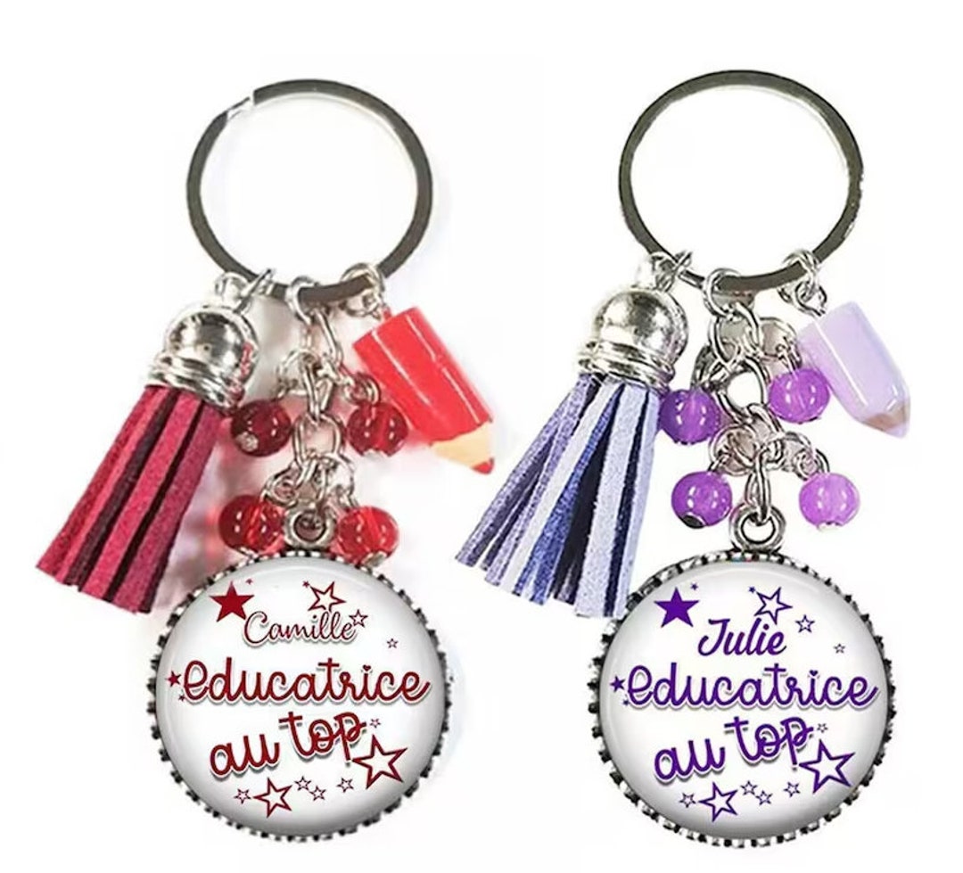 Votre prénom, Porte clé éducatrice, bijou de sac éducatrice au top ...