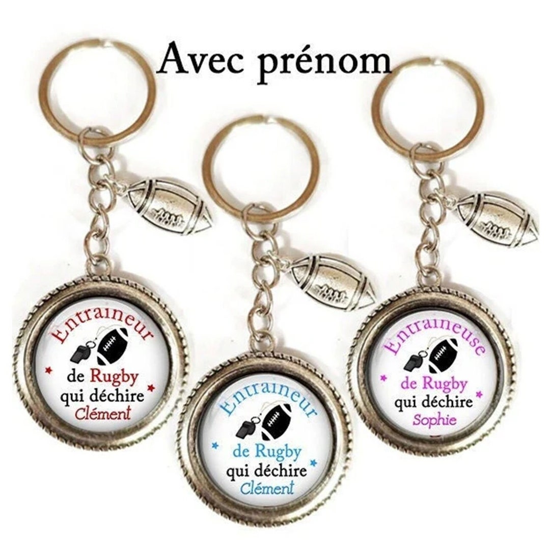 Your First Name, Rugby Coach Key Ring, Rugby Coach, Personalized Rugby ...
