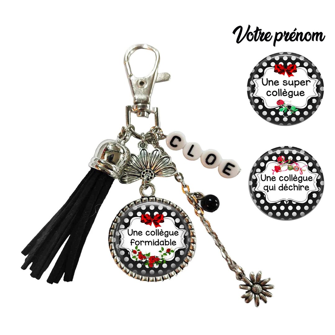 Your First Name, Colleague Key Ring, Bag Charm for a Colleague Who ...