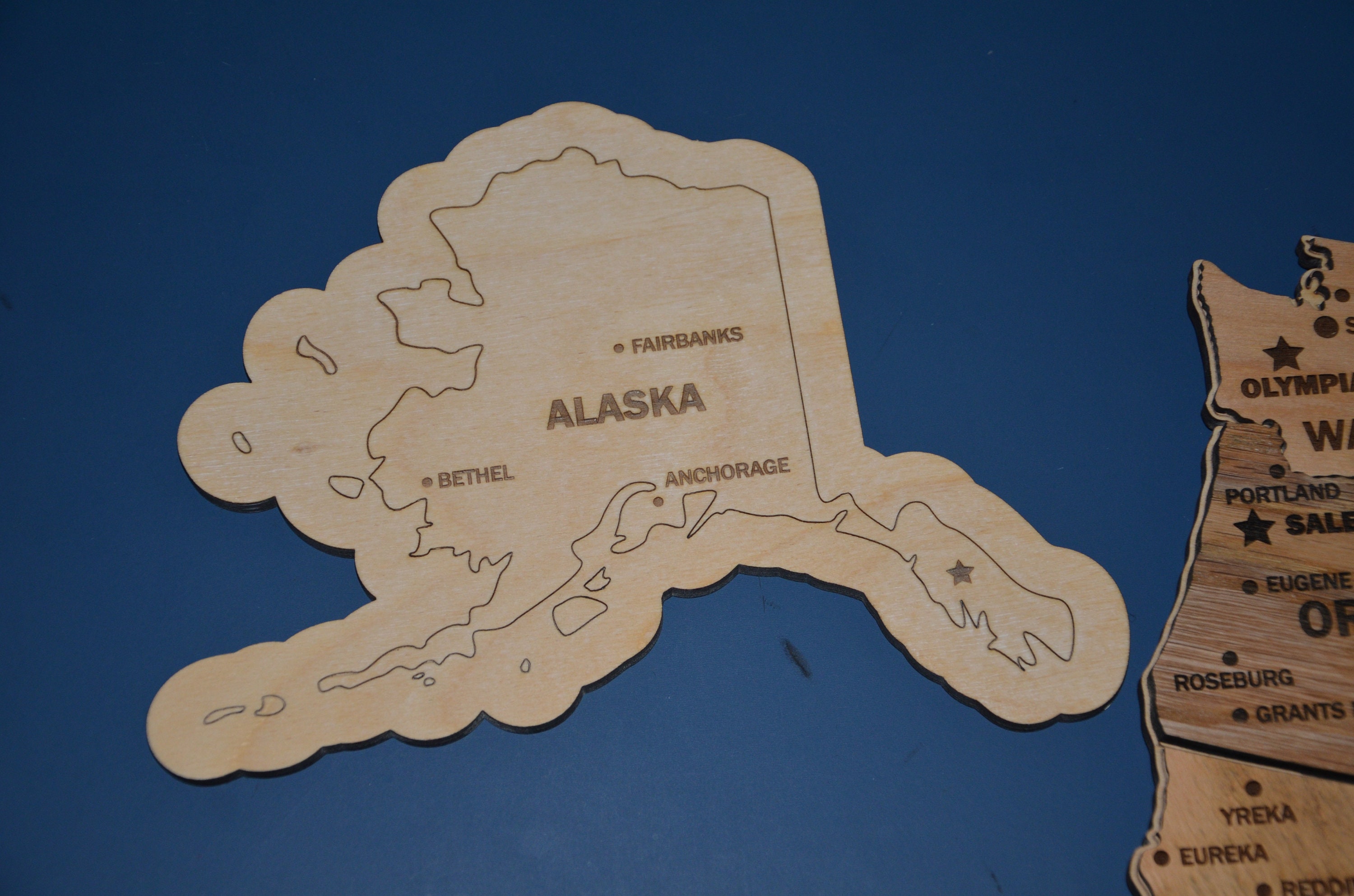 USA Map Laser Cut Svg File Glowforge Vector for Laser | Etsy India