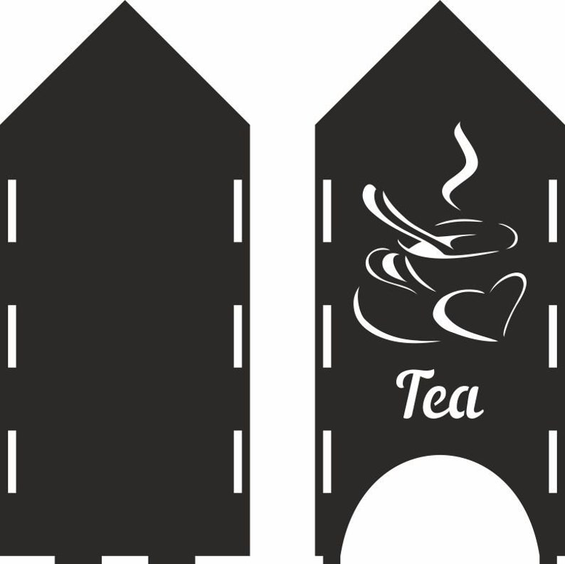 Tea House Svg Tea Holder Box Tea Bag Dxf Tea Bag Holder | Etsy