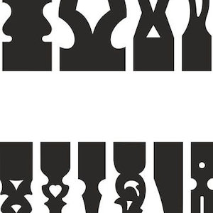 Svg Decorative Railing Balusters Silhouette, Cdr File Porch Railing ...