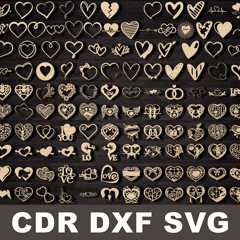 Two Hearts Svg - Etsy