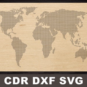 Cross Stitch World Map Cnc File for Laser Machine, Map Embroidery Svg ...