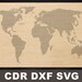 Cross Stitch World Map Cnc File for Laser Machine, Map Embroidery Svg ...