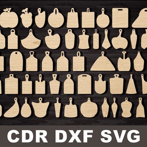 Cutting Board With Handle Set Vector Template Cnc Cutting File ...