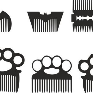 Beard Combs Svg, Hair Combs, Combs Svg Dxf Files for Laser, Hair ...