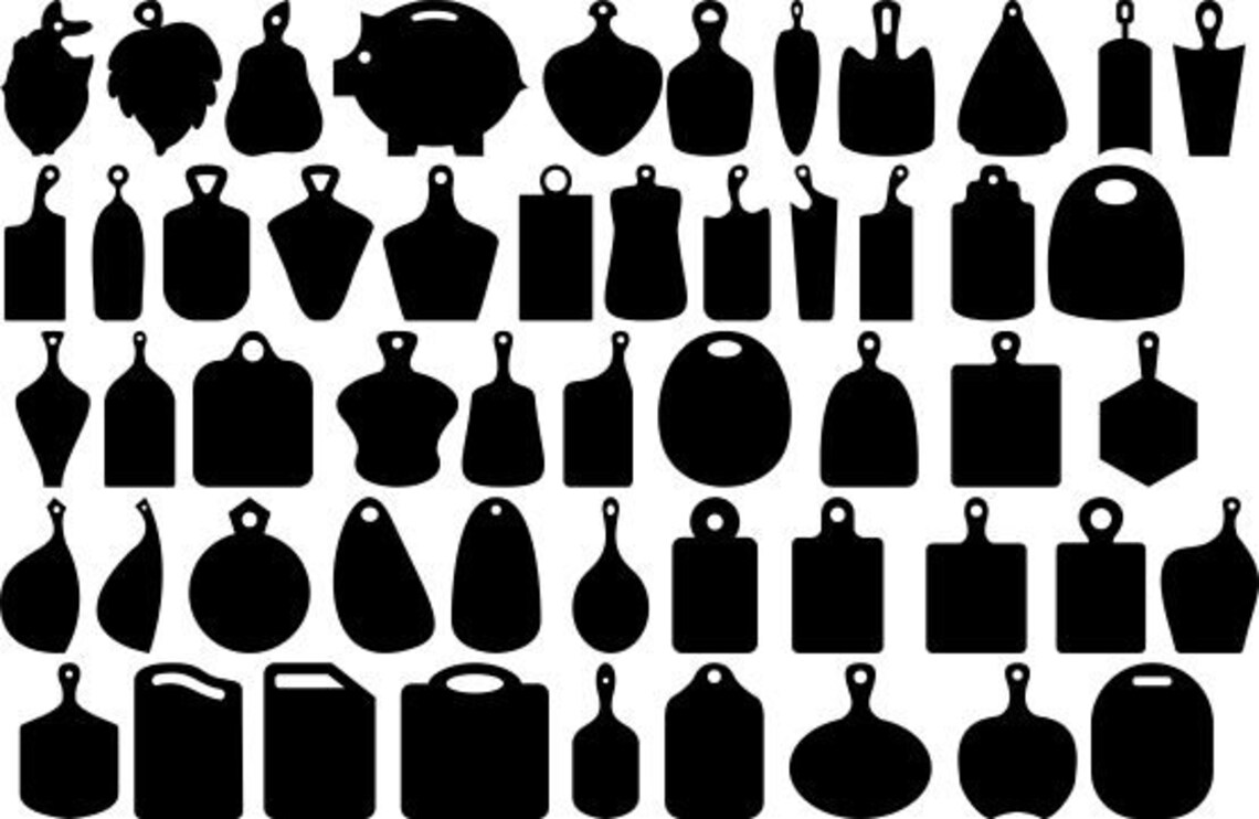 DXF Cutting Boards Silhouettes, Boards for Serving Dishes Cdr, Dxf ...