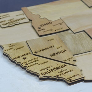 USA Map Laser Cut Svg File, Glowforge Vector for Laser Engraving, US ...