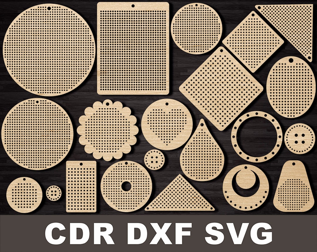Cross Stitch CNC Patterns for Lazer Machine, Pendant Templates for Wood ...