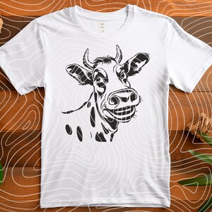 Playful Cow Funny Face SVG PNG JPG - Clipart Delight for Laser Engraver ...