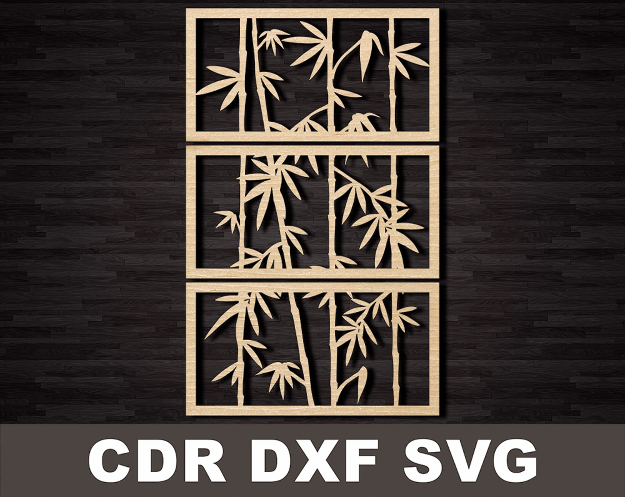 Bamboo Tree Panel svg archivo Wall Art Decor Vector Modelo | Etsy México
