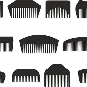 Svg Beard Comb Plan, Beard Combs Silhouette for Laser Cnc Cutting Men ...