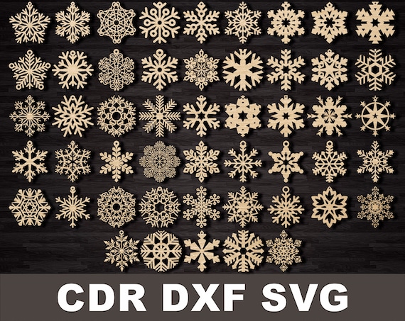 50 Cnc Christmas Snowflakes Ornament Frozen Earring Bundle | Etsy