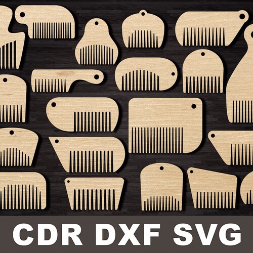 Beard Comb Keychain Svg Cut File Beard Combs Plans for Laser - Etsy