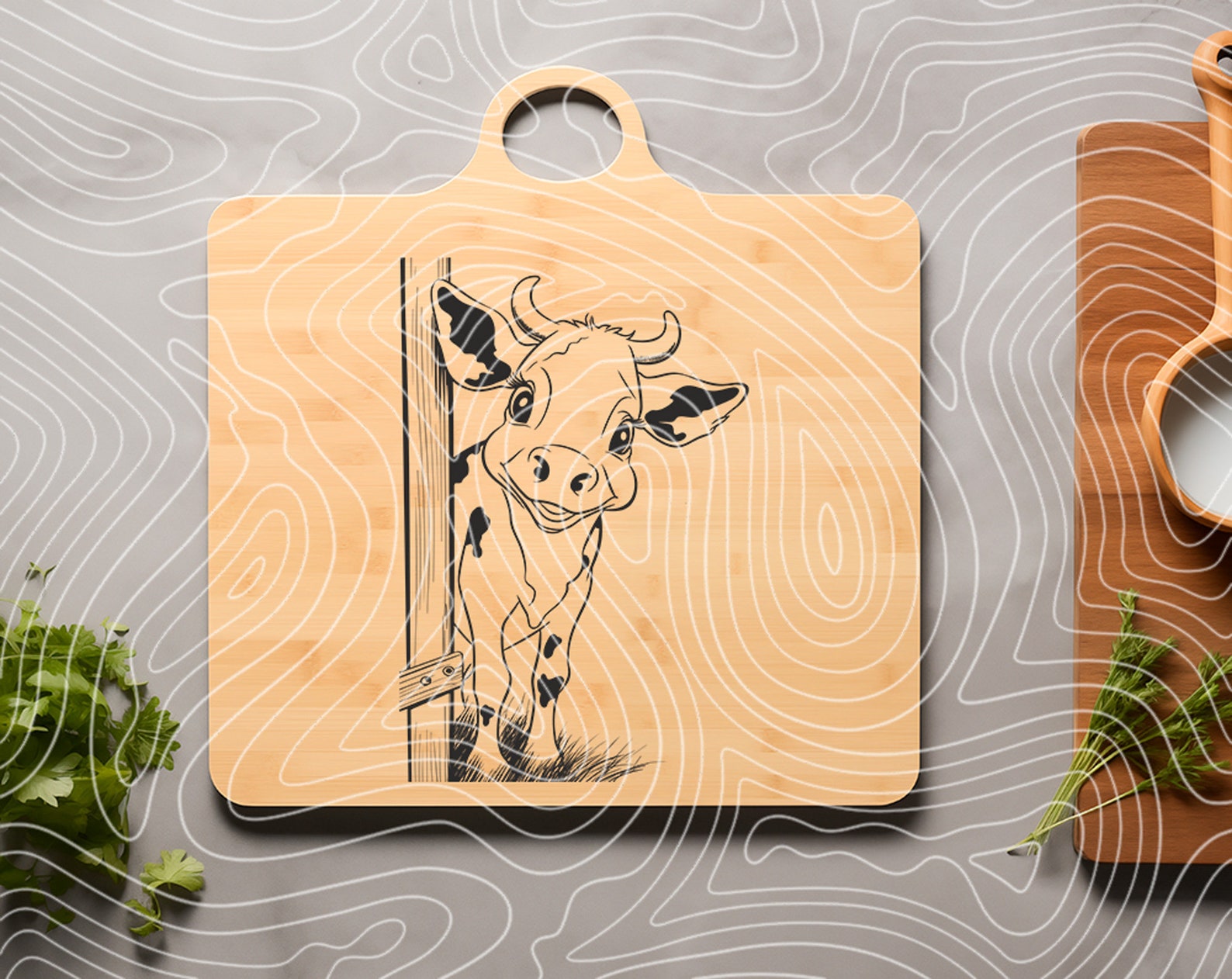 Smiling Cute Baby Cow Peeps Out Behind Fence SVG, Cute Baby Cow Svg ...