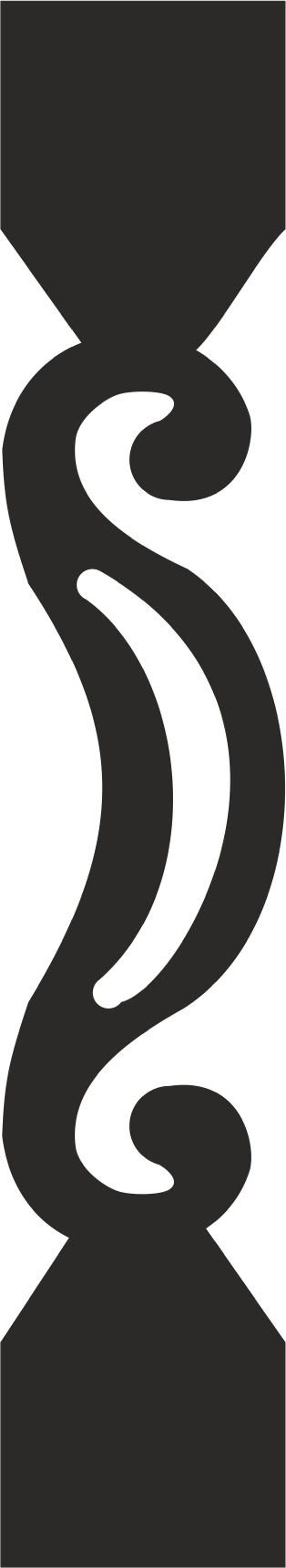 Svg Decorative Railing Balusters Silhouette cdr file porch | Etsy