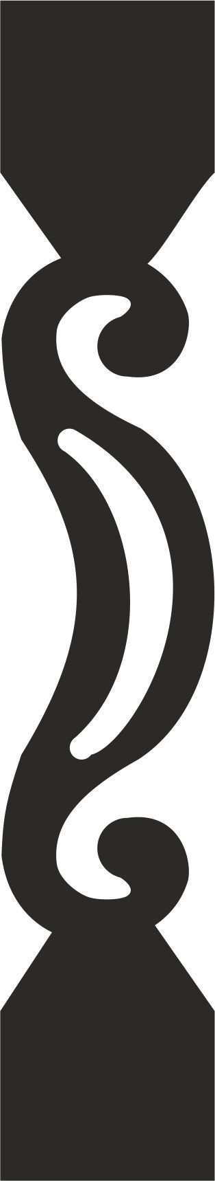 Svg Decorative Railing Balusters Silhouette cdr file porch | Etsy