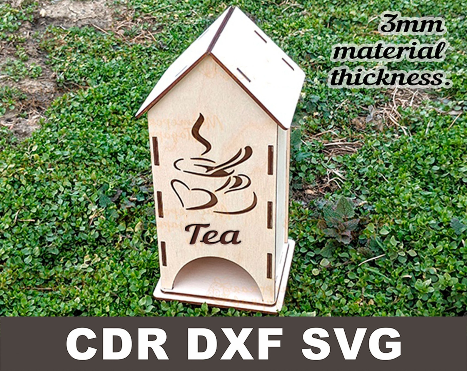 Tea House Svg Tea Holder Box Tea Bag Dxf Tea Bag Holder | Etsy