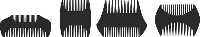 SVG Double Side Hair and Beard Combs for Wood or Plywood - Etsy