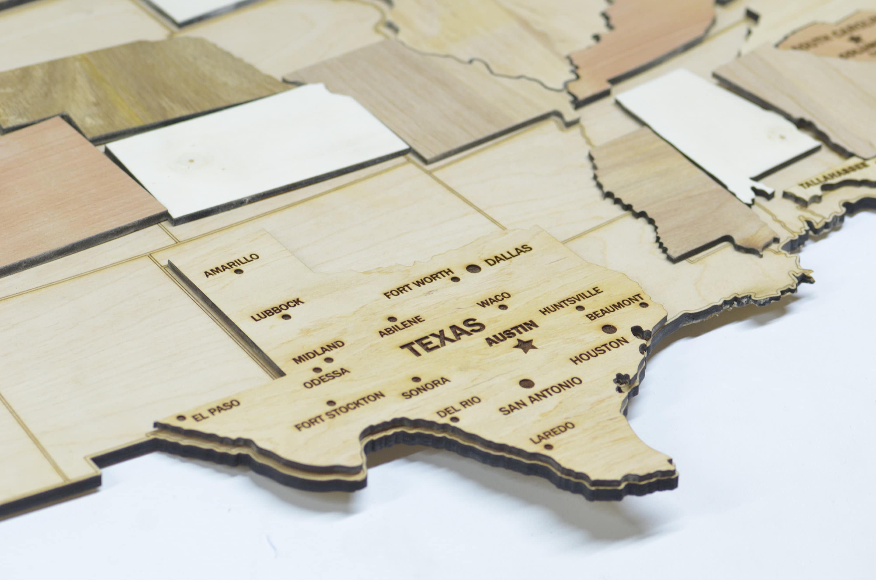 USA Map Laser Cut Svg File, Glowforge Vector for Laser Engraving, US ...