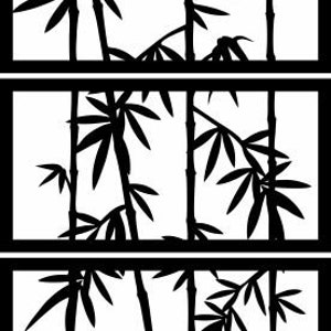 Bamboo Tree Panel Svg File, Wall Art Decor Vector Model Large Tree of ...