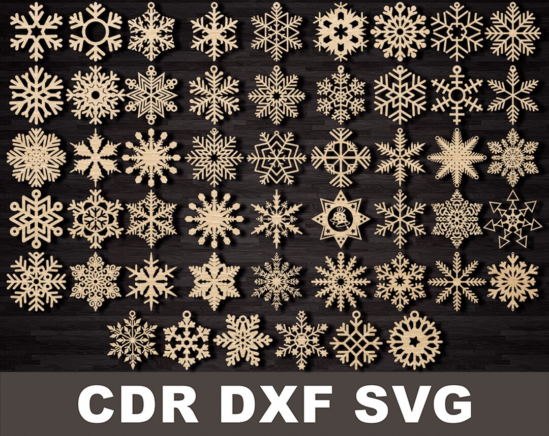 Snowflake Svg File for Laser Cut, Digital Download Cut Cnc File in SVG ...