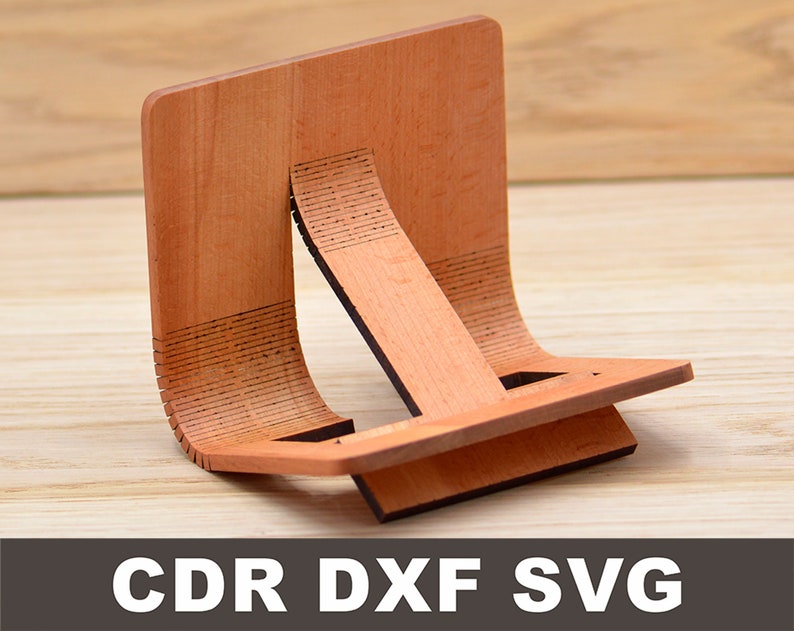 SVG File for Laser Cut Phone Stand for Desk Dxf Phone Stand - Etsy