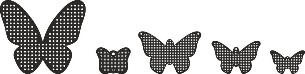 Butterflies Cross Stitch CNC Patterns for Lazer Machine, Butterfly Svg ...