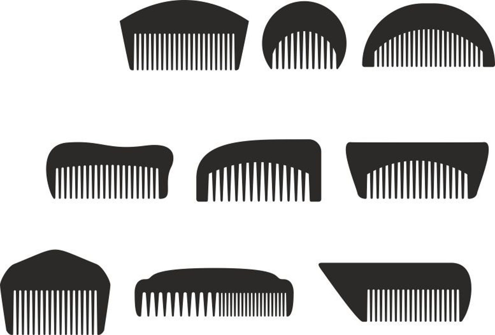 Dxf Hair Beard Vector Comb for Laser Cnc Cutting Machine, Man Gift ...