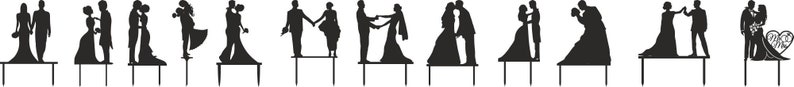 Wedding Cake Topper Svg CNC Bride and Groom Cake Topper for - Etsy Canada