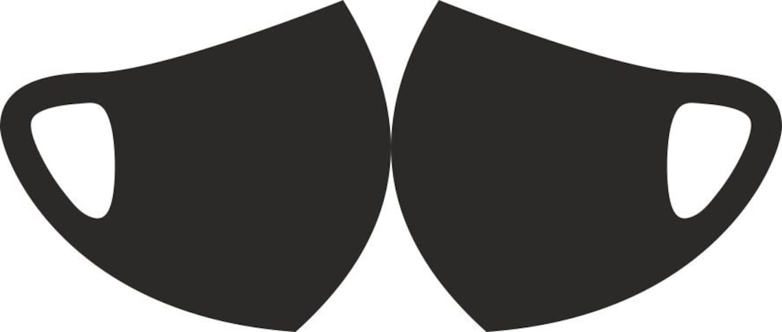 Face mask pattern SVG for cutting machine washable pdf | Etsy