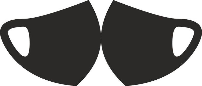 Face mask pattern SVG for cutting machine washable pdf | Etsy