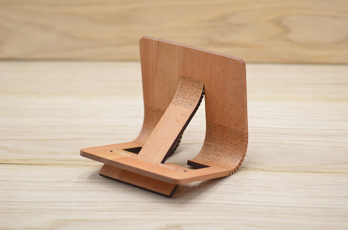 SVG File for Laser Cut Phone Stand for Desk Dxf Phone Stand - Etsy