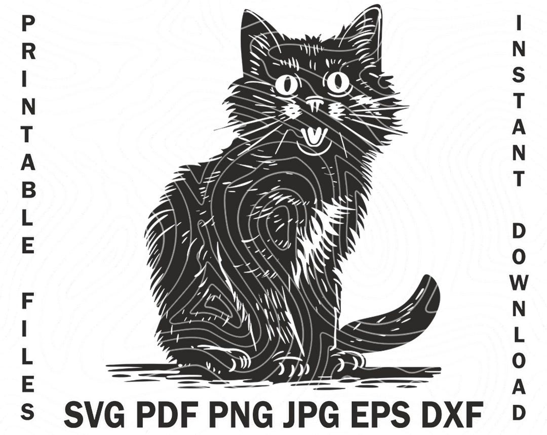 Screaming Cat Svg, Funny Scream Expression, Expressive Cat PNG Clipart ...