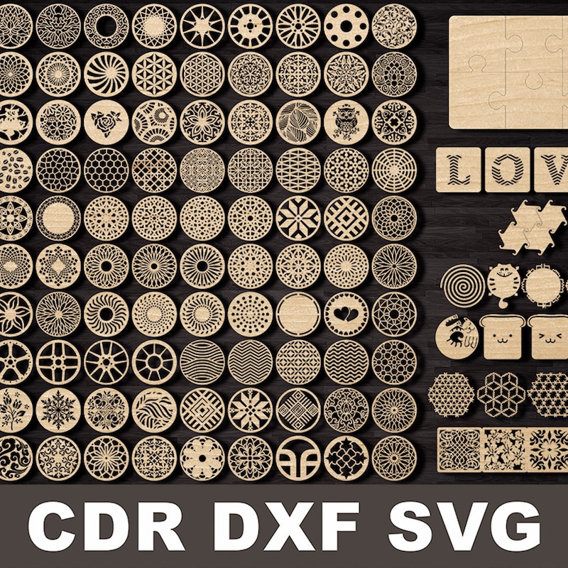 Cnc Wood Cup Coasters - Etsy UK