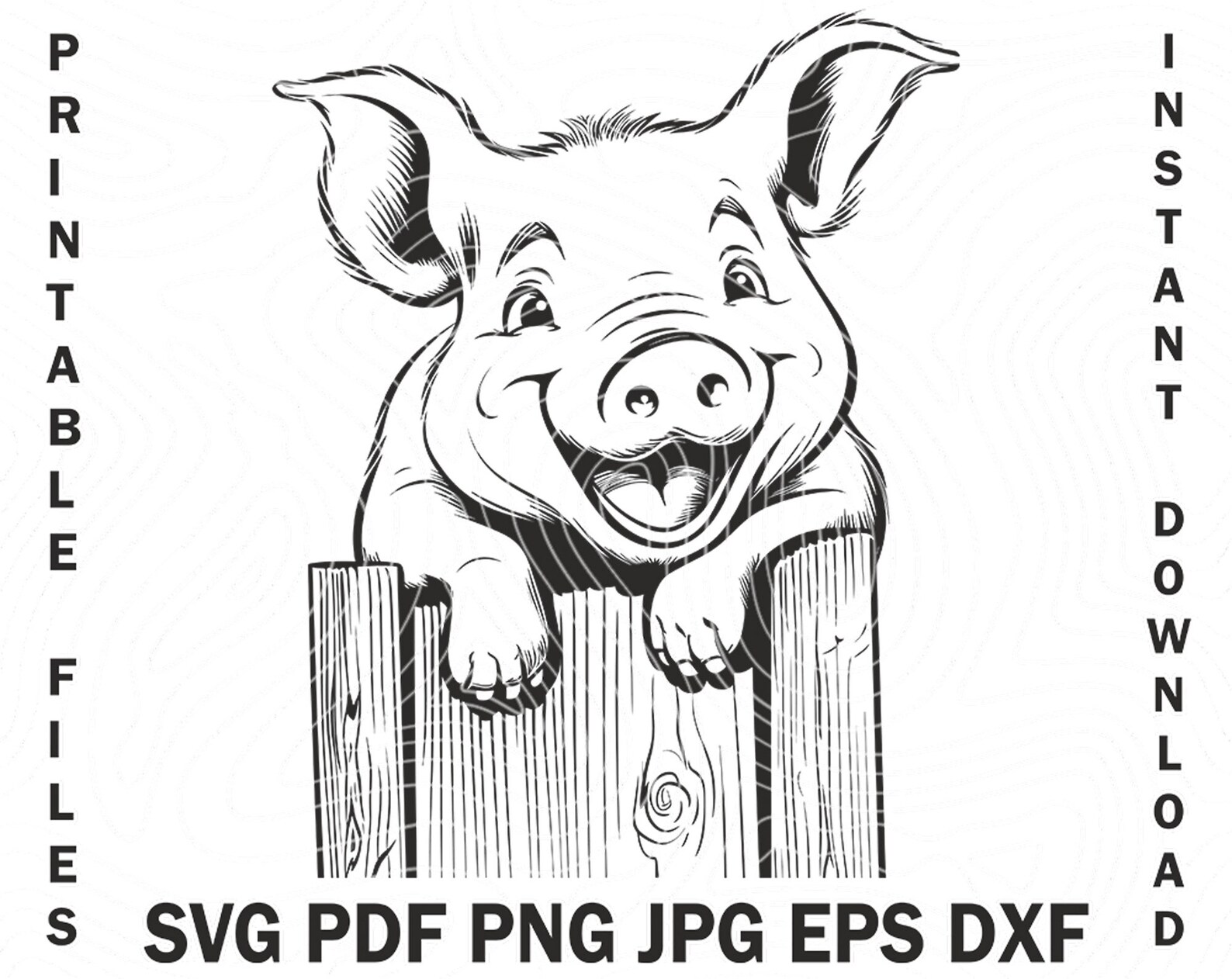 Farm Baby Pig Peeking Svg Dxf Cute Little Pig Pig Peekaboo Farm Pig Svg ...