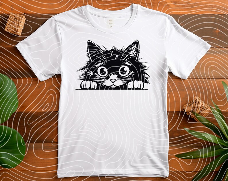 Sad Cat Svg, Laser Cut Cat Design,cat Silhouette SVG, Cricut Cat SVG ...