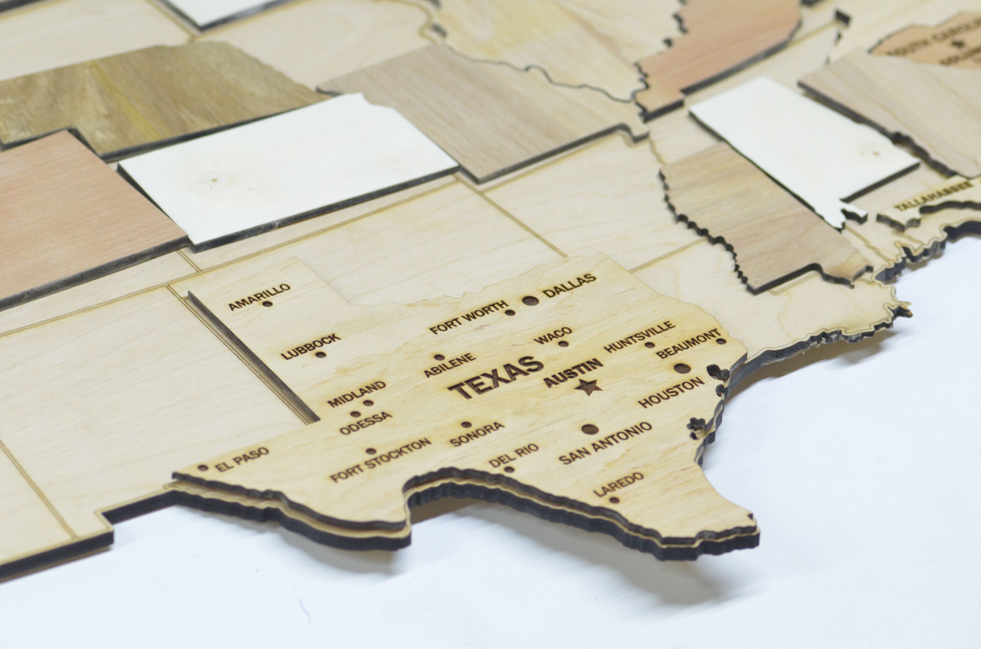 USA Map Laser Cut Svg File Glowforge Vector for Laser - Etsy Canada
